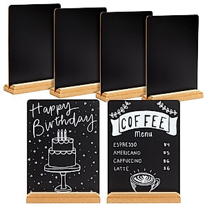 Mini Chalkboard Signs with Stand for Table Decorations, Food Signs, Message Boards, 6 x 8 in (6 Pack)