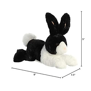 Aurora® Adorable Flopsie™ Dutch Rabbit Stuffed Animal - Playful Ease - Timeless Companions - Black 12 Inches