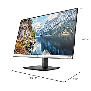 HP Newest 27F 27" IPS LED 4K (3840 x 2160) Widescreen 60Hz UHD Monitor - 5ms Response - 10000000:1 Contrast Ratio - 300CD - 2 x HDMI Display Port - Black and Silver - Free HDMI Cable