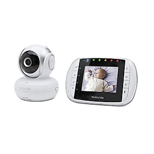 motorola MBP33S Wireless Video Baby Monitor with 2.8-Inch Color LCD, Zoom and Enhanced Two-Way Audio, 720p