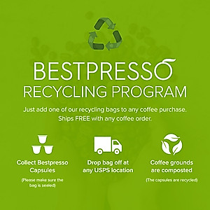 Organic USDA Bestpresso Coffee Aluminum Espresso Pods For Nespresso Original Machine 120 Pack (Variety Pack)