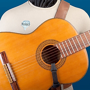 Neotech Slimline Classical, Black Leather Guitar Strap (8221362)