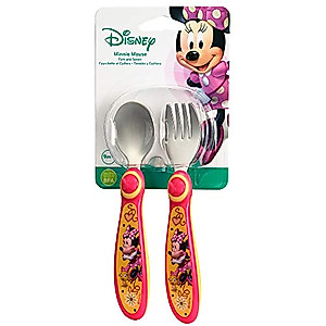 The First Years Disney Baby Minnie Mouse Stainless Steel Flatware for Kids