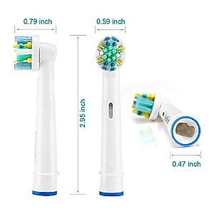 Toothbrush Replacement Heads Refill for Oral-B Electric Toothbrush Pro 1000 Pro 3000 Pro 5000 Pro 7000 Vitality Floss Action,8 Count with Covers