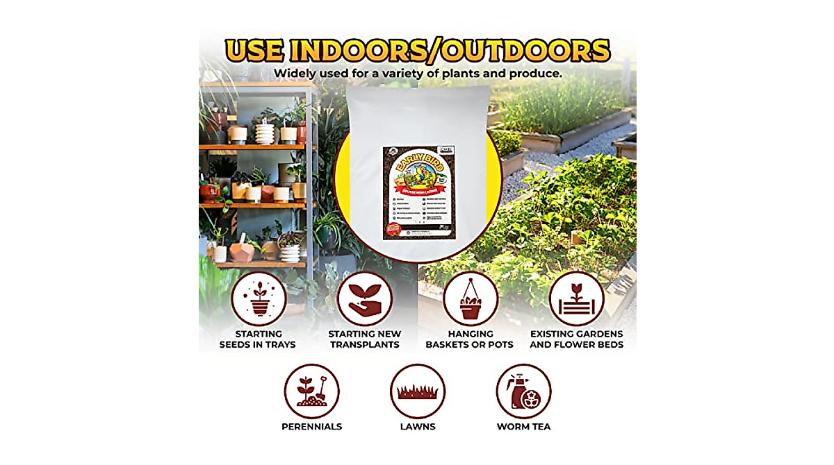 100% Pure Worm Castings Rich in Micro Nutrients - Odor Free Organic ...