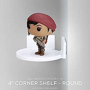 BRAINWAVZ 4” Small Floating Shelf, Adhesive & Screw in, for Bluetooth Speakers, Cameras, Plants, Toys, Books & More, Easy to Install Shelves Wall Mount (White)