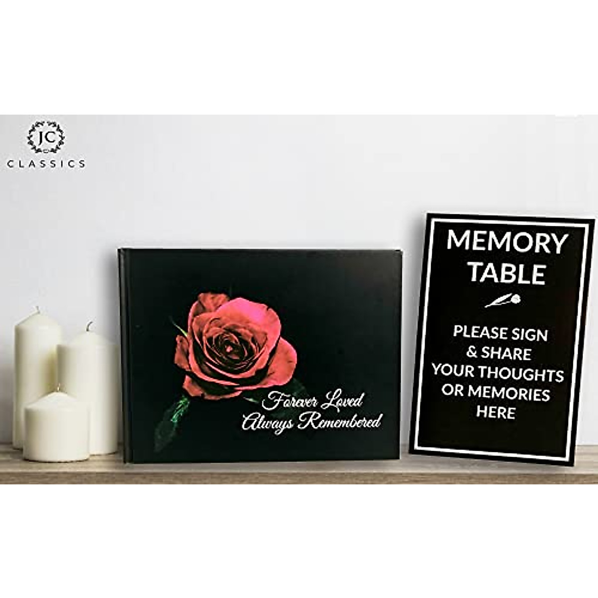 Funeral Guest Book | Memorial Guest Book | Guest Book for Funeral Hardcover | Guestbook for Sign in, Celebration of Life Memorial Service | Funeral Guest Sign Book with Memory Table Card Sign Included