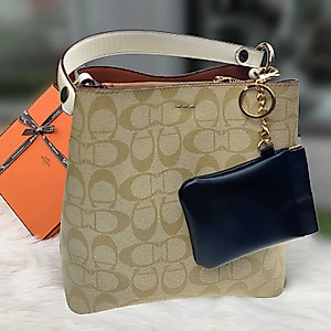 VOFOON Leather Squeeze Coin Purse with Keychain Small Change Holder Slim Wallet Pouch Card Holder For Women & Men (Black)