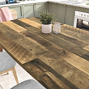 WESTICK Brown Wood Wallpaper Peel and Stick Wood Contact Paper for Cabinets Countertops Waterproof Wooden Wall Paper Decorative Vinyl Countertop Wood Wallpapers for Bedroom Accent Wall 15.8" x 78"