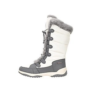 Mountain Warehouse Extreme Snowflake Womens Long Snow Boots - IsoDry White Womens Shoe Size 7 US
