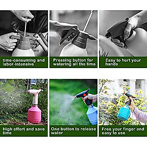 T TOVIA 1L Electric Plant Mister Spray Bottle for Indoor/Outdoor Plants, Electric Watering Can with Adjustable Copper Spout, Automatic Plant Watering Devices, for Hair, Cleaning Home, Gardening