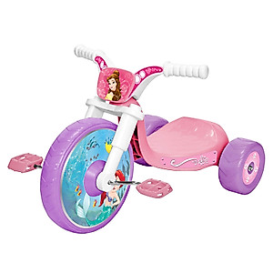 Disney Interactive Studios Disney Princess Ride-On 10" Fly Wheels Junior Cruiser Tricycle with Sounds - Toddler Bike Trike, Ages 18-36M, for Kids 33”-35” Tall - 35 lbs. Weight Limit