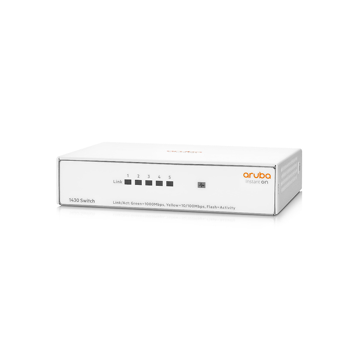 HPE Networking Instant On Switch Series 1430 5-Port Gb Unmanaged Layer 2 Ethernet Switch | 5X 1G | Fan-Less | US Cord (R8R44A#ABA)