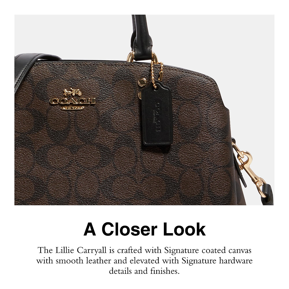 COACH Lillie Carryall, Brown Black