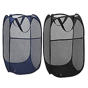 Laundry Pop-up Hamper Dirty Clothes Basket With Carry Handles Durable Fabric Collapsible Design for Clothes 2 Pack