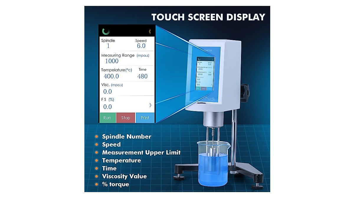 Bonvoisin Digital Rotary Viscometer 10-2,000,000mPa.S with Touch Screen