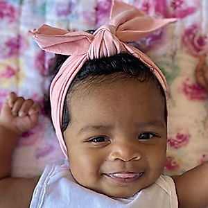 HonestBaby unisex baby Organic Cotton Headband Multi-packs Headwrap, 10-pack Rainbow Girl, One Size US