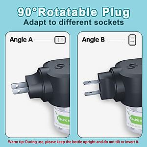 Moskiller Mosquito Repeller, Bluetooth APP Control Electronic Mosquito Repellent Plug in, Include 1 Pack 280 Hr Repellent Refills for Home, Bedroom, Office, Kitchen