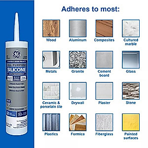 GE Window & Door Sealant Clear All Purpose, 10.1 oz, Cartridge