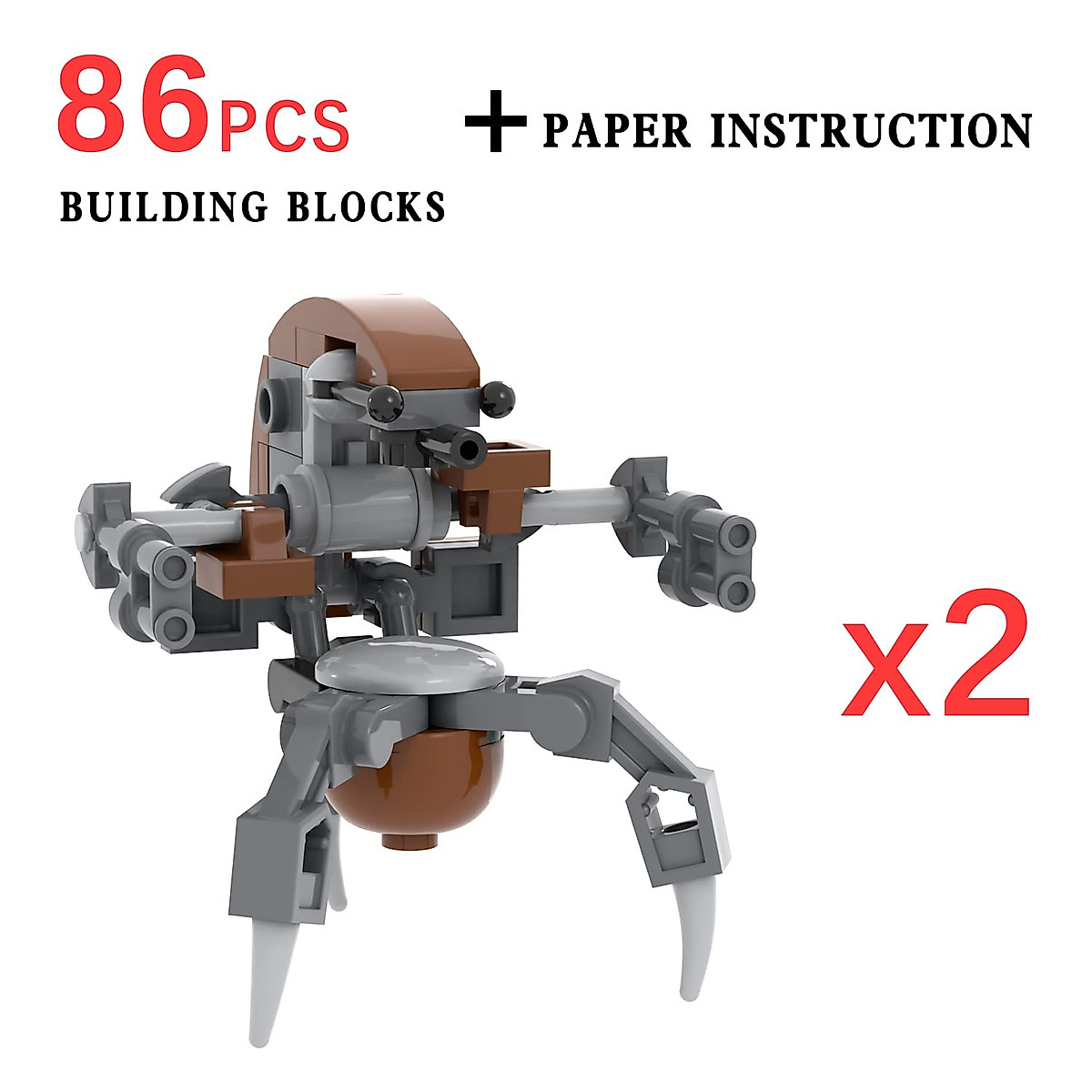 MOOXI-MOC Space Wars Battle Driods Destroyer Droideka Building Set,Creative Building Blocks Toy Set(86pcs)
