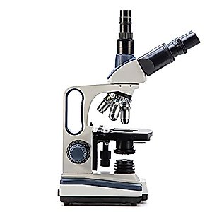 Swift SW350T 40X-2500X Magnification, Siedentopf Head, Research-Grade Trinocular Compound Lab Microscope with Wide-Field 10X and 25X Eyepieces, Mechanical Stage, Abbe Condenser, Camera-Compatible