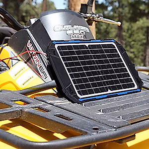 Waterproof 12V Solar Battery Charger & Maintainer Pro - Built-in Intelligent MPPT Charge Controller - 12W Solar Panel Trickle Charging Kit for Car, Marine, Motorcycle, RV, etc