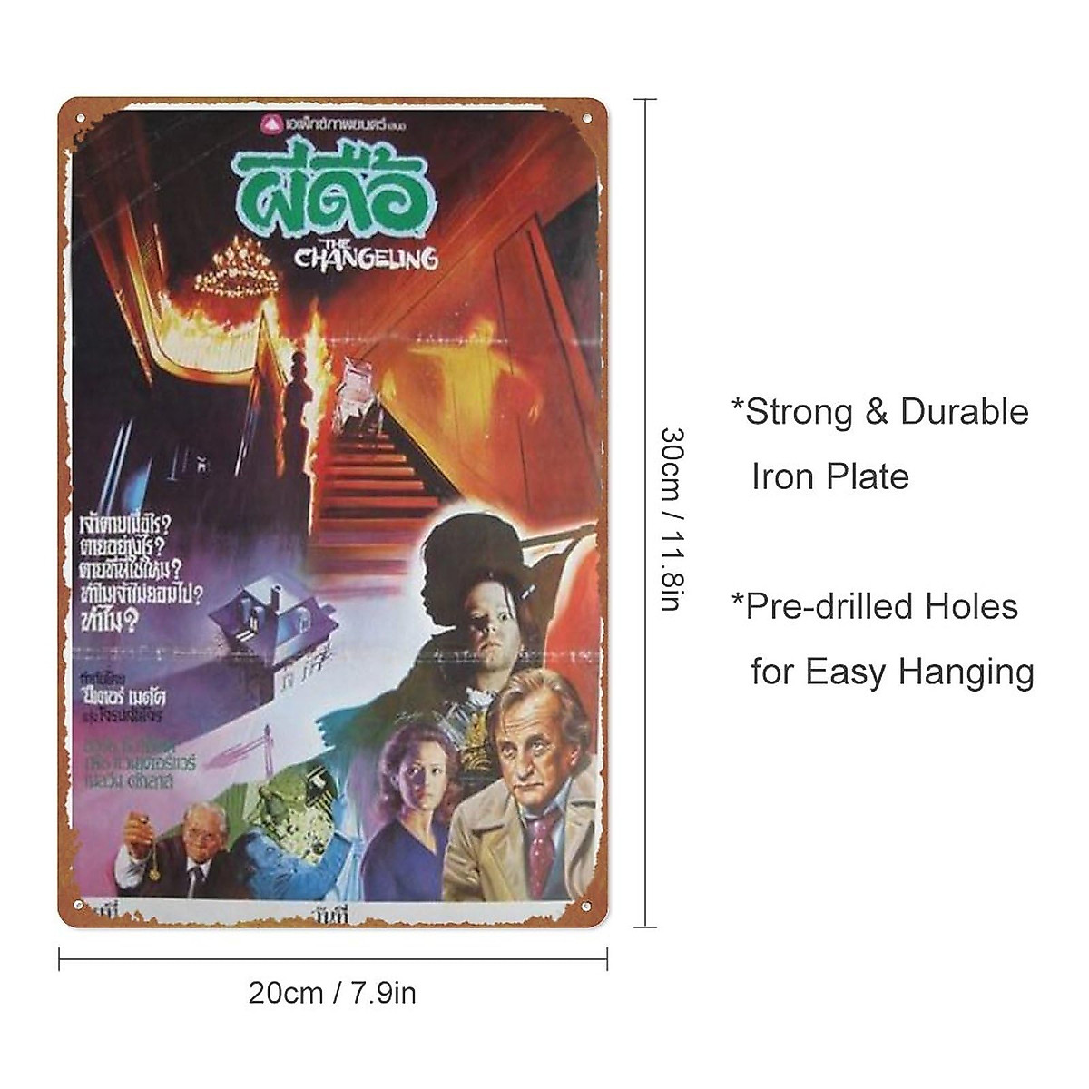 The Changeling Professional Tin Poster- Ideal Wall Decor for Bars, Cafes, Offices, Restaurants, Homes, Gardens, Shops, Clubs - 12 X 8 Inches