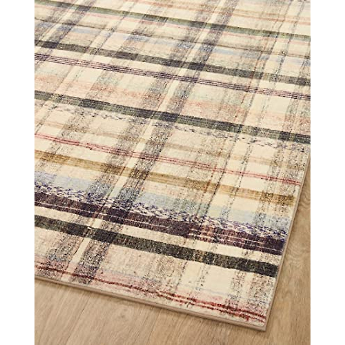 Loloi Chris Loves Julia x Humphrey Collection HUM-02 Ivory/Multi, Contemporary 2'-0" x 5'-0" Accent Rug feat. CloudPile™