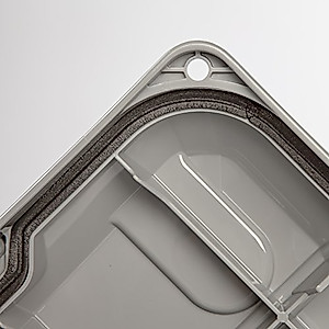 IRIS USA 82 Quart Weathertight Plastic Storage Boxes, Heavy-Duty Utility Totes with Durable Lid and Secure Latching Buckles, Garage and Outdoor, Green/Gray, 4 Pack