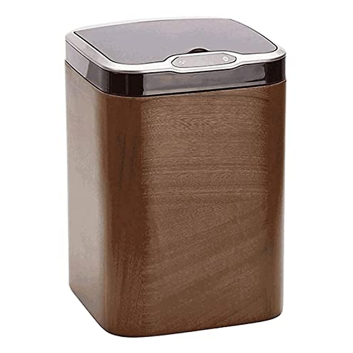 Trash Bin Trash Can Wastebasket Smart Trash Can Electric Induction Smart Square Solid Wood Trash Can with Pressure Ring for Home Garbage Can Waste Bin