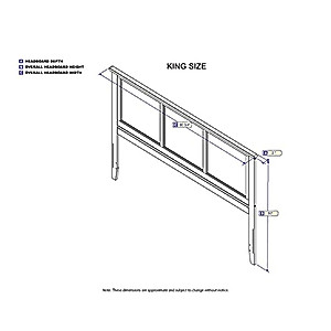 AFI Madison King Headboard with Turbo Charger in White