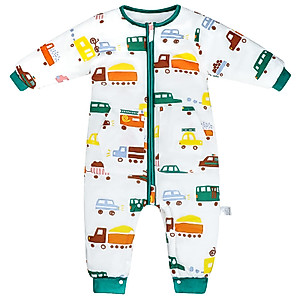 MOEMOE BABY Toddler Sleeping Sack, Cotton Sleep Sack with Feet, 2.5 Tog Wearable Blanket Baby, Winter Sleep Sack with Legs for Baby Boys and Girls