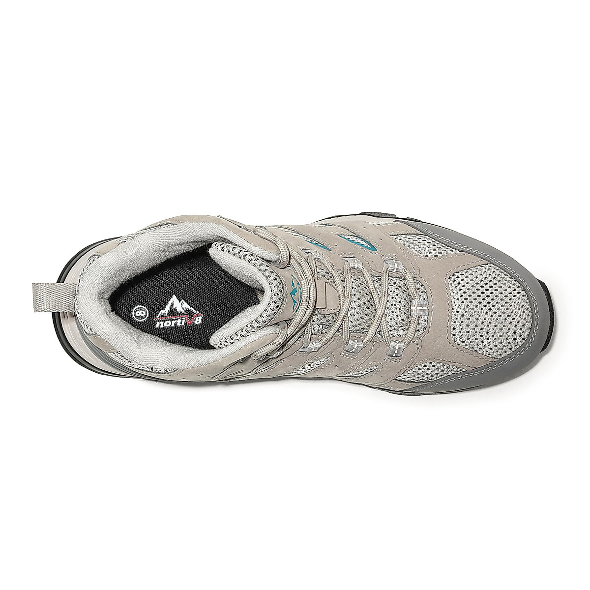 NORTIV 8 Womens Waterproof Hiking Boots Outdoor Trekking Mid Backpacking Mountaineering lightweight boots LIGHT GREY US 8 SNHB2212W