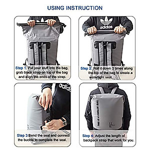 Yodo 20L Waterproof Dry Bag Roll Top Floating Insulated Cooler Backpack for Travel, Boating, Kayaking, Swimming, Fishing, Camping,Beach,Gray