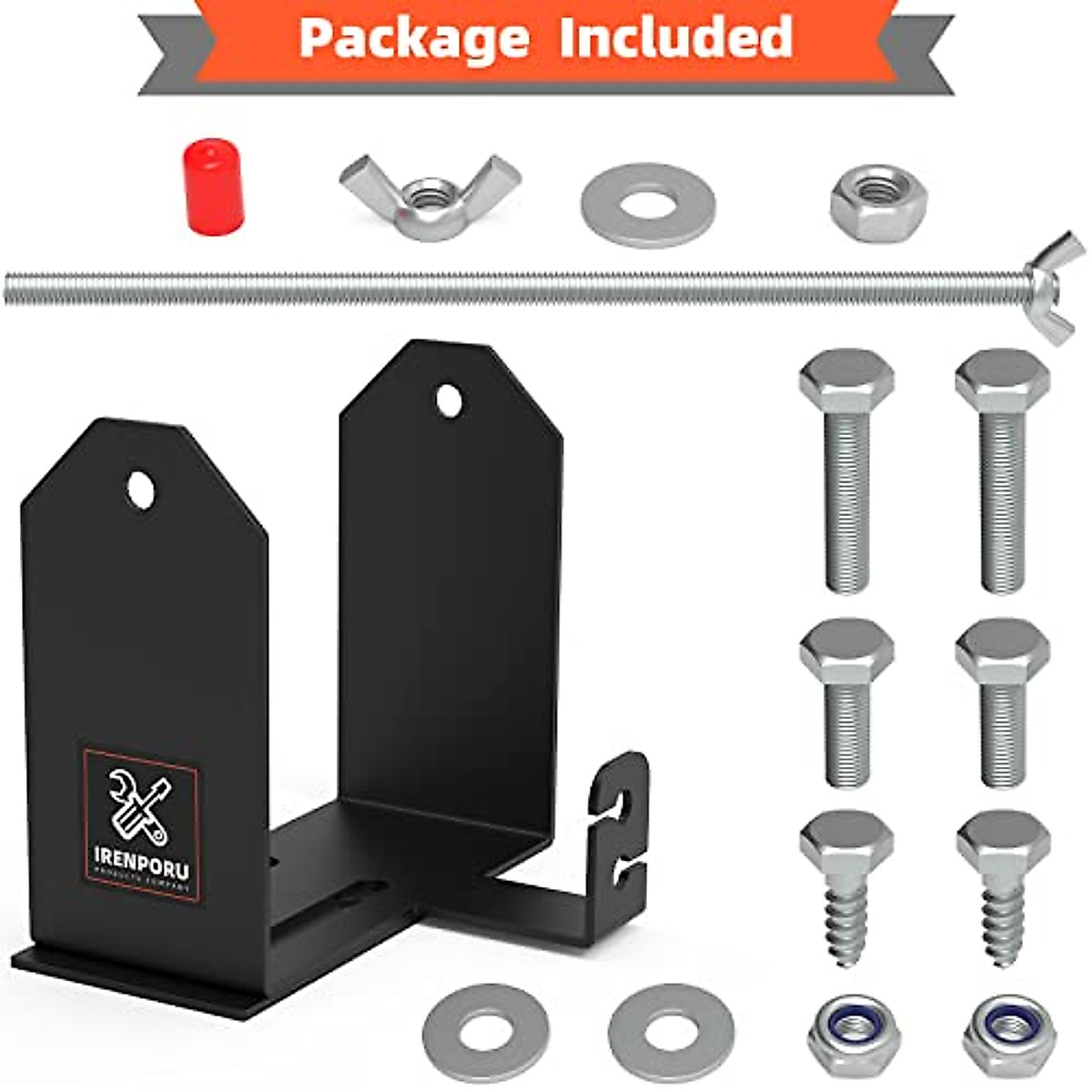 IRENPORU Adjustable Width (4.65"-9.54") Weed Wacker Trimmer Line Holder,Line Spool Rack,Supports 3 & 5 Pound Spools,with Mounting Hardware,for Landscape Trailer Organization Accessories