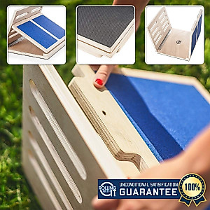 Professional Slant Board for Calf Stretching - Adjustable Wooden Incline Board - Increase Flexibility, Mobility, Pain Relief - Anti-Slip Design - Achilles - Fascia Stretcher - Tight Calves