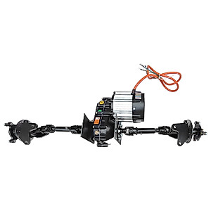 YC Yier Front Axle Kit 4 Wheel Drive Half Axle Assembly Shock Swingarm Tie Rod & 48V 1000W Differential Motor Controller Brake & Steering Wheel Shaft for Electric Go Kart ATV Quad Buggy Golf Cart