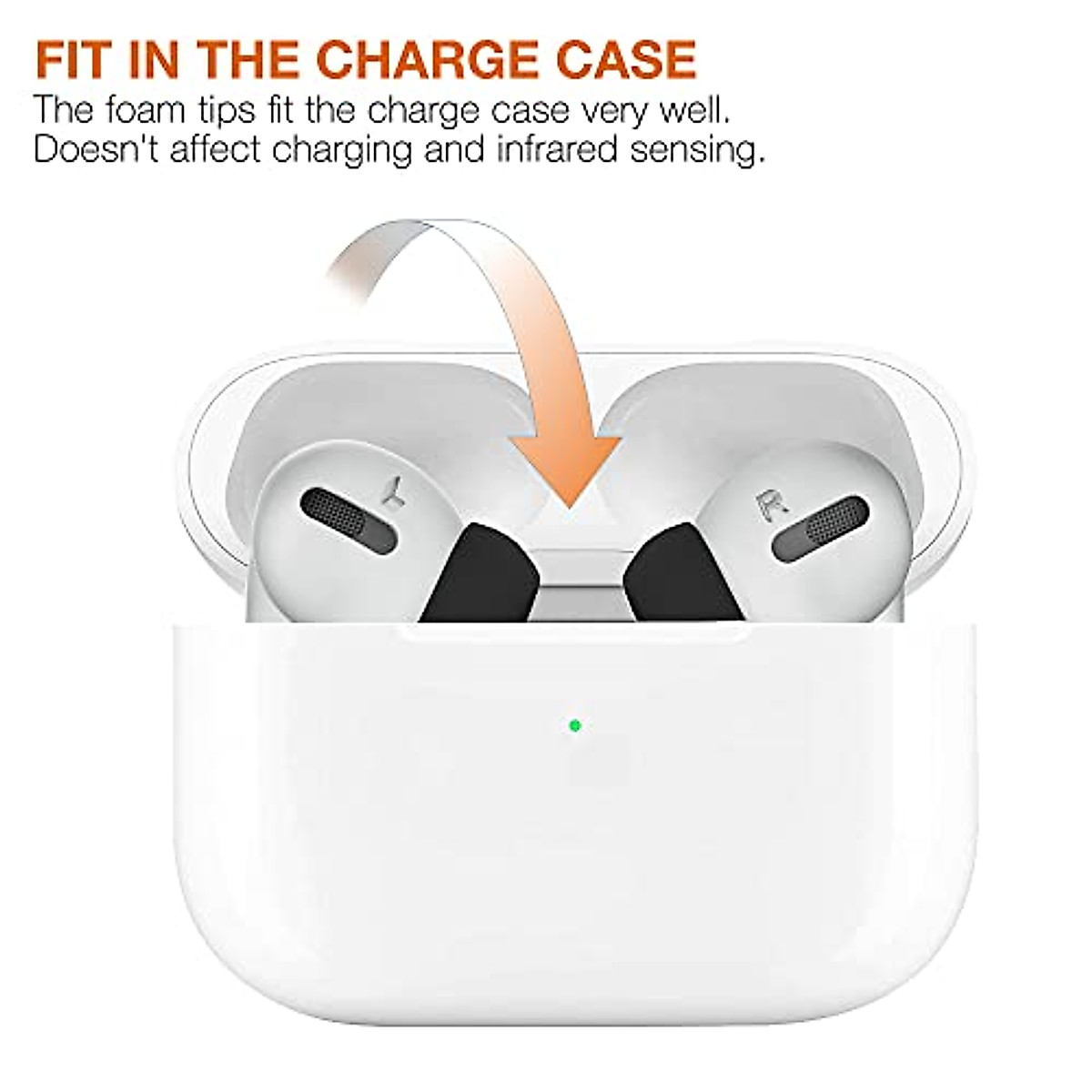 TENNMAK Memory Foam Ear Tips Replacement for AirPods Pro/AirPods Pro 2nd Generation 2022 Earbuds Eartips Earpad (XS/S/M/L)