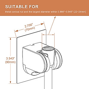 GwernKB Strong Adhesive and Waterproof Shower Head Holder for Handheld Showerhead Adjustable No Drilling Wall Mount Bracket for RV Kids Bathroom Shower,Fix Firmly and Use Conveniently