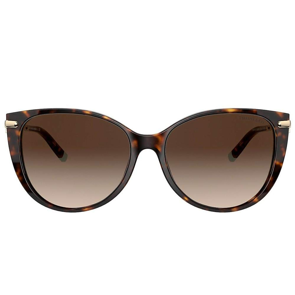 Tiffany & Co. Woman Sunglasses Havana Frame, Brown Gradient Lenses, 57MM