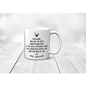 CANARY ROAD Chicken Mom Coffee Cup, Chicken Mug, Crazy Chicken Lady Gift, Chicken Gift, Chicken Kitchen Decor, Chicken Farmer Gift, Backyard Farmer Gift, Chicken Mom Gift