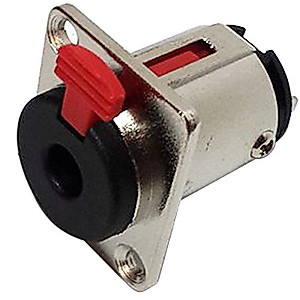 CESS 6.35mm 1/4 Inch Female Stereo TRS Audio Socket Jack Connector Panel/Chassis Mount - 6.35mm Stereo Socket (4 Pack)
