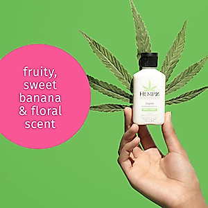 HEMPZ Body Lotion - Floral & Banana Daily Moisturizing Cream, Shea Butter Hand and Body Moisturizer - Hemp Lotion - Skin Care Products, Hemp Seed Oil - Mini, 2.25 oz.