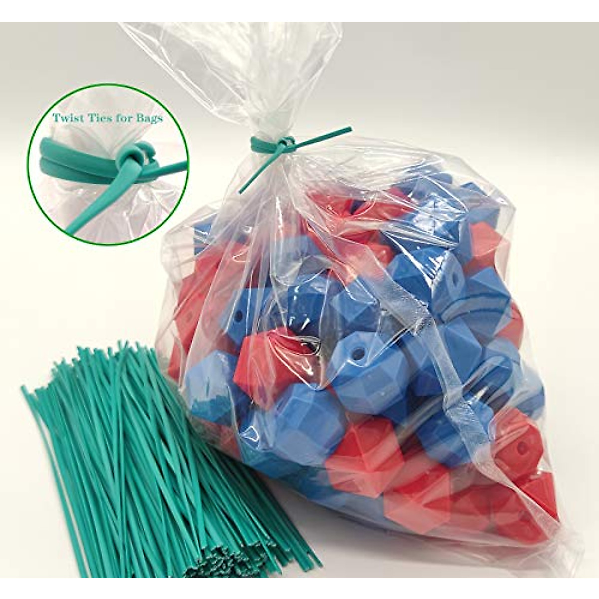 Green Garden Plant Ties,500pcs 6” Twist Ties for Bags, Vines and Cords,Garden ties for Tomato Cage,Plant Supports for Effective Growing
