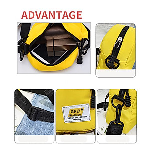 RICHTRUE Nylon Crossbody Bags for Women Small Crossbody Bag Men Purses for Women Crossbody Bag Aesthetic Purse (Black)