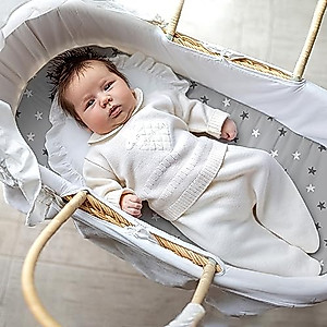 Gllquen Baby Bassinet Crib Sheets Set, Breathable Cozy Fitted Mattress Sheet, Elastic Travel Crib Fashionable Floral Pattern, Standard Cradle Safe Sheets for Baby Boy Girls 32"X16" (Rainbow)