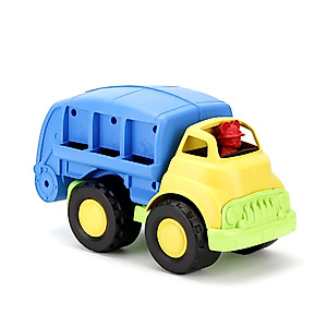Green Toys Disney Baby Exclusive Mickey Mouse Recycling Truck, Blue - Pretend Play, Motor Skills, Kids Toy Vehicle. No BPA, phthalates, PVC. Dishwasher Safe, Recycled Plastic, Made in USA.