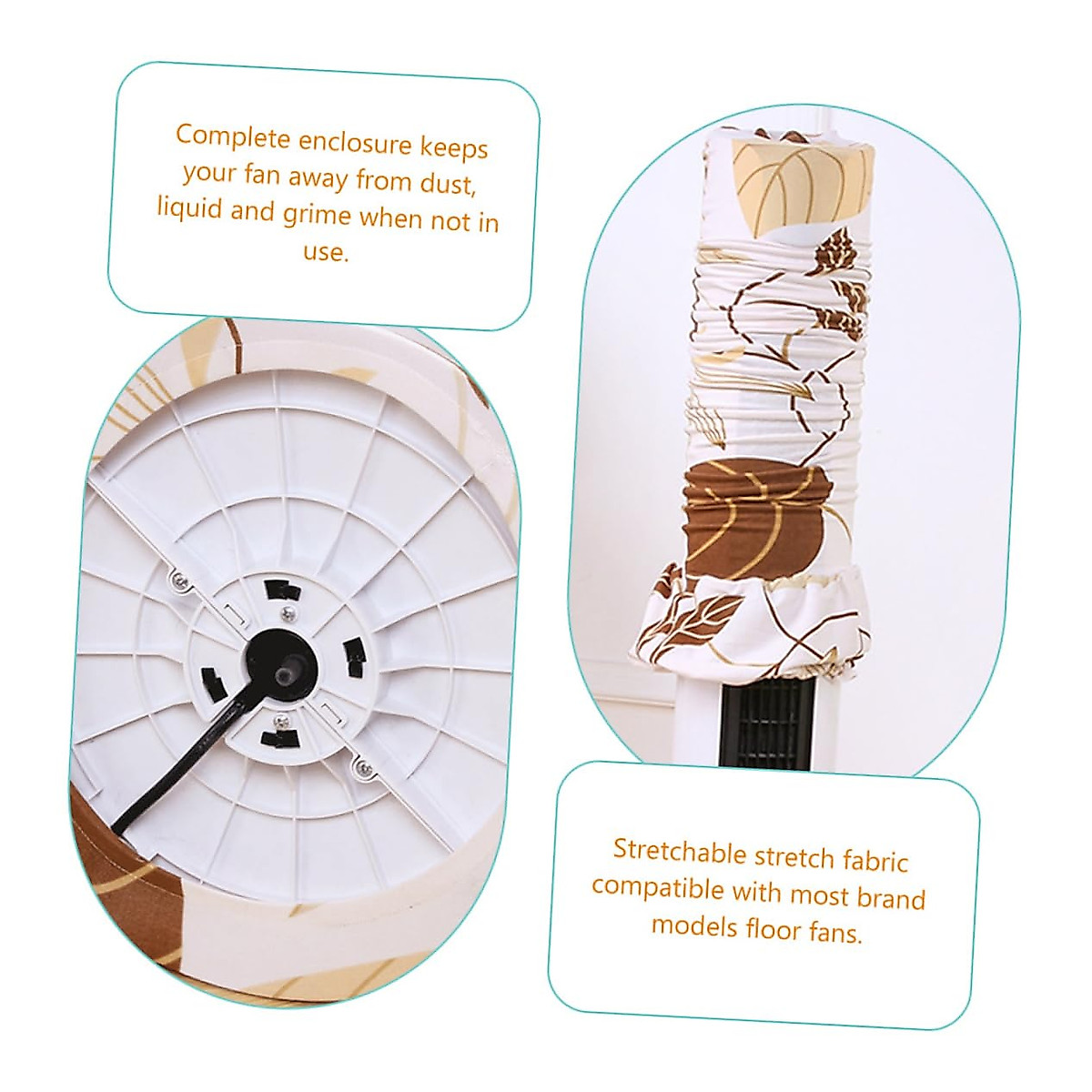 USHOBE Stand Fan Cover Home Accessories Sturdy Tower Fan Cover Electric Fan Cover Floor Fan Polyester Fan Covers Fan Protectors Fan Protector