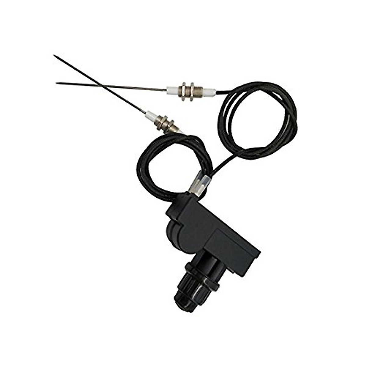 MeTer Star Grill Igniter Kit AA Battery Two Exits with Spark Plug Wire Length 1 Meters Long (Two Electrodes) CE/CSA Certified