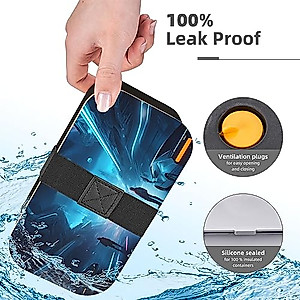 Science Fiction Future Adult Lunch Box, Bento Box, With Cutlery Set Of 3, 2 Compartments, Rectangular, Lunch Box For Adults